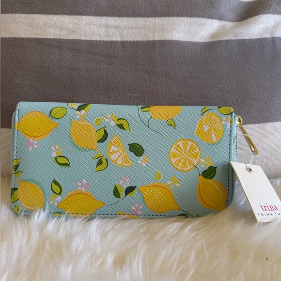 Trina Turk | Bags | Trina Turk Nwt Lemon Delight Zip Around Long Wallet ...